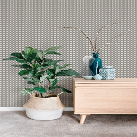 CY1523 | Tan Rattan Overlay Lattice | Wallpaper Boulevard