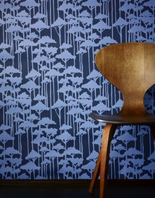 Trees (Dutch Blue) | EE-005 | Modern Designer Wallpaper