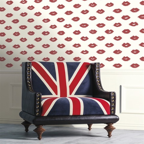 Femme Fatale Wallpaper | RY2720 | Red Modern Lips Wallpaper