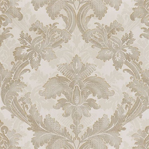 Pavia Grey Scroll Damask | 2619-M7058
