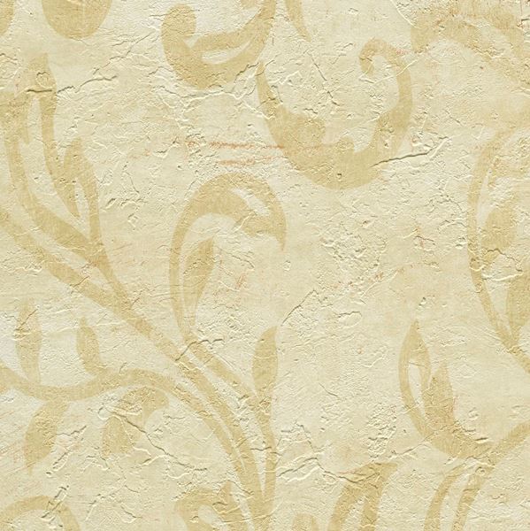 Plume Buttered Modern Scroll Wallpaper | WD3040
