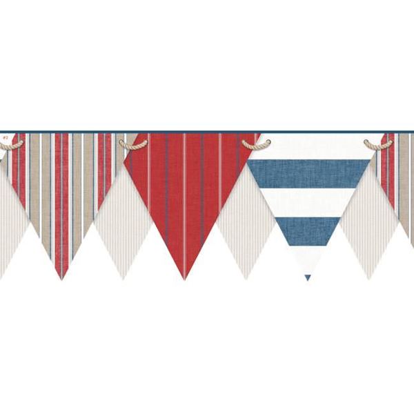 Striped Pennant Border | NY4904BD
