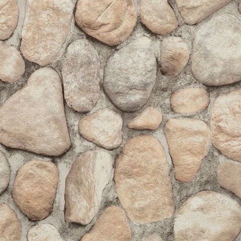 Faux River Rock | RN1064 | Faux River Rock Wallpaper