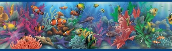 BBC92341B | Flip Blue Aquarium Portrait Border