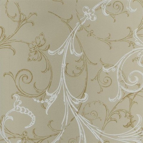 HMY57652 | Beige Swirl | Wallpaper Boulevard