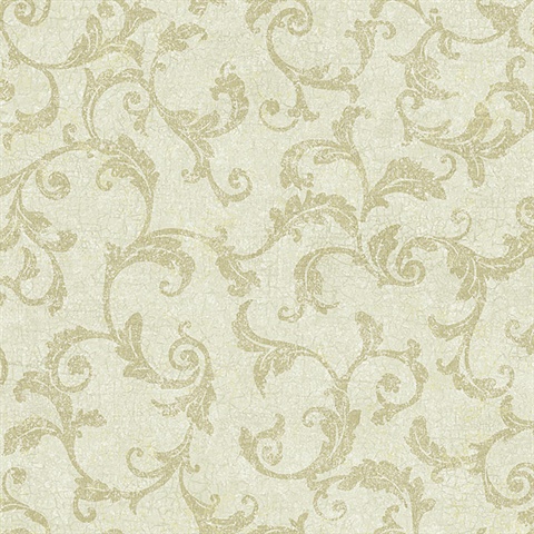 292-80507 | Beige Tonal Scroll | Wallpaper Boulevard