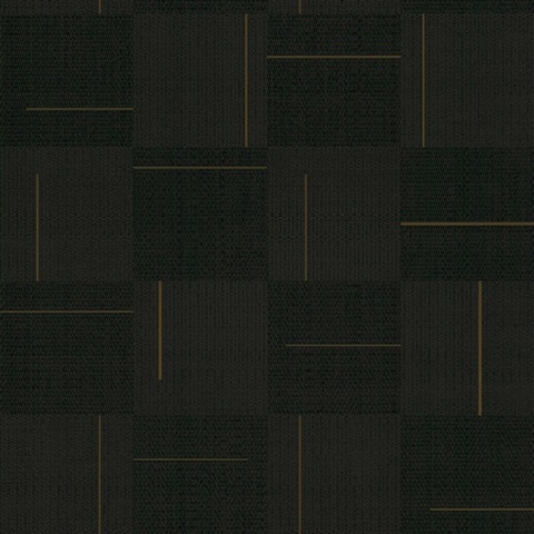 SI24905 | Black Geo Block Weave Checkerboard