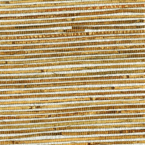 SGS304 | Brown and Grey Horizontal Striped Grasscloth | Wallpaper Boulevard