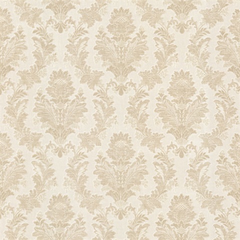 993-68282 | Capulet Cream Silk Damask | Wallpaper Boulevard
