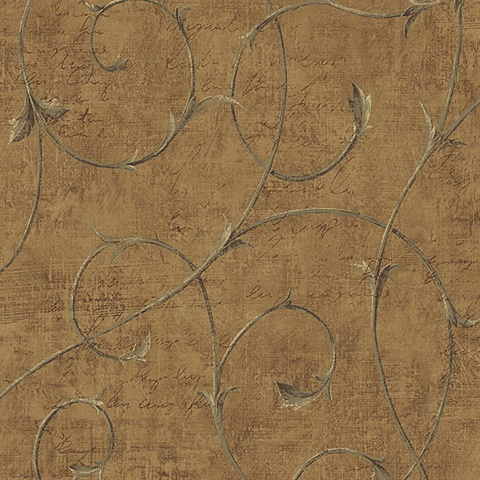 292-80901 | Copper Scroll | Wallpaper Boulevard