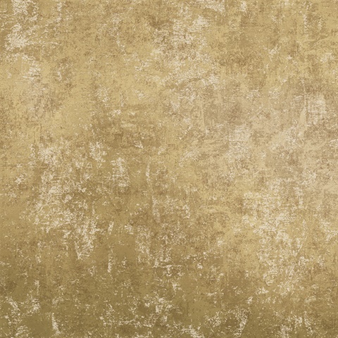 Distressed Gold Leaf Gold Peel and Stick Wallpaper