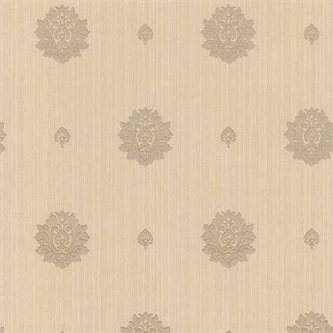 298-30380 | Elisabeth Beige Petit Damask | Wallpaper Boulevard