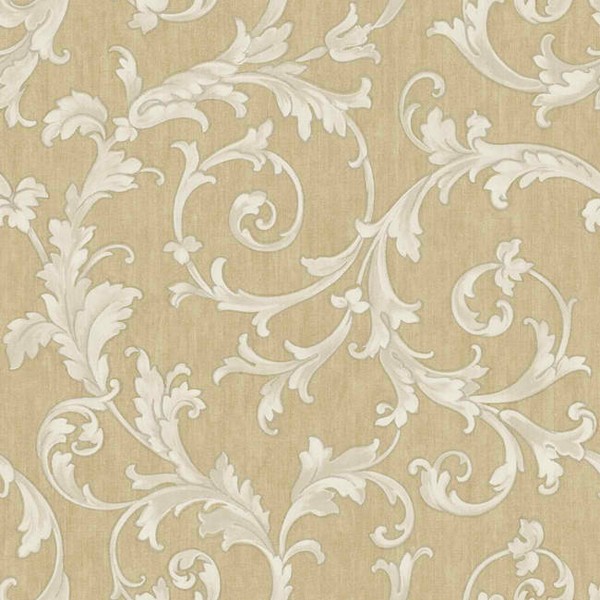 BQ3819 | Embroidered Scroll | Wallpaper Boulevard