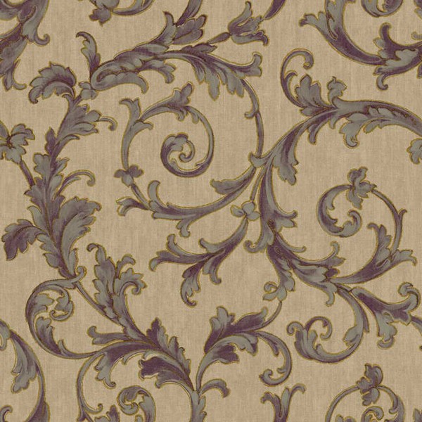 BQ3823 | Embroidered Scroll | Wallpaper Boulevard