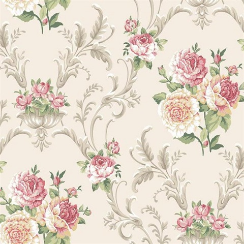 EL3988 | Floral Scrolling | Wallpaper Boulevard
