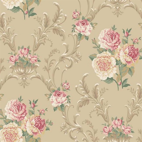 EL3990 | Floral Scrolling | Wallpaper Boulevard