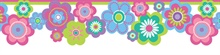 443B97627 | Flower Power Border Multicolor Flower Border | Wallpaper ...