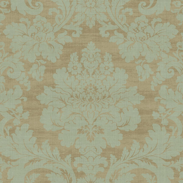 521-71302 | Gold Damask Scroll | Wallpaper Boulevard
