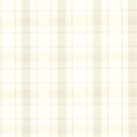 302-66844 | Grand Plaid Beige Plaid Wallpaper | Wallpaper Boulevard