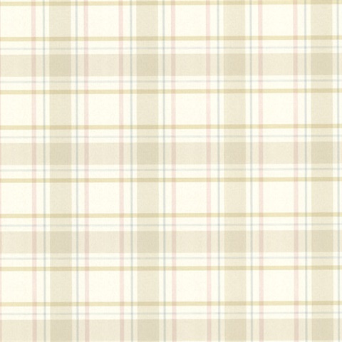 302-66842 | Grand Plaid Beige Plaid Wallpaper | Wallpaper Boulevard