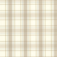 302-66844 | Grand Plaid Beige Plaid Wallpaper | Wallpaper Boulevard