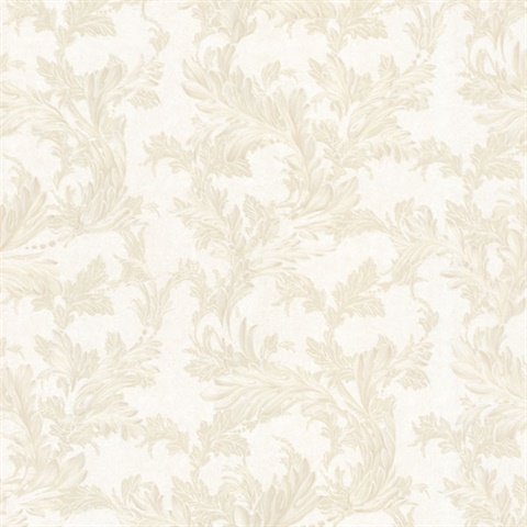 993-68601 | Juliet Cream Scroll | Wallpaper Boulevard