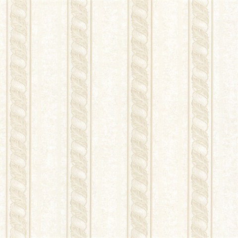 993-68606 | Montague Cream Scroll Stripe | Wallpaper Boulevard