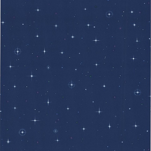 NGJJ6834 | Night Sky Blue Stars Wallpaper | Wallpaper Boulevard