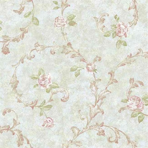 VR3439 | Rose Scroll | Wallpaper Boulevard