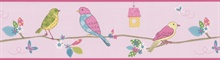 443B90522 | Social Birdie Border White Quilted Birds Border | Wallpaper ...