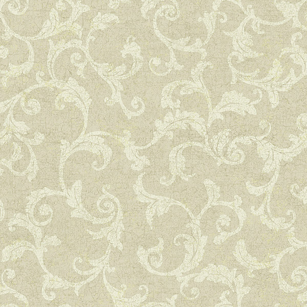292-80508 | White Tonal Scroll | Wallpaper Boulevard