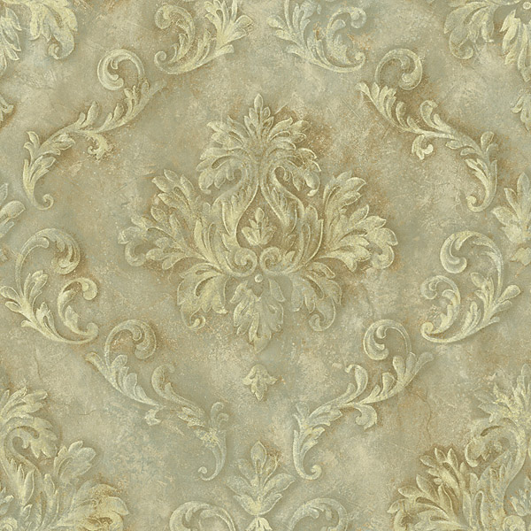292-80005 | Yellow Textured Scroll | Wallpaper Boulevard